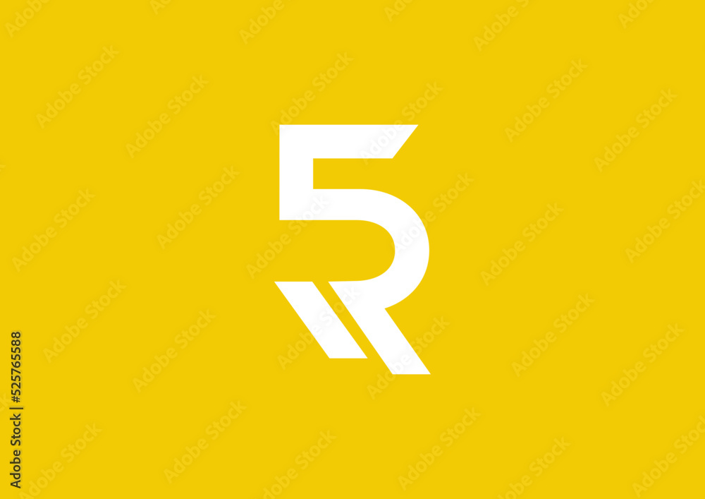 Letter R5 5R logo icon design template elements Stock Vector | Adobe Stock