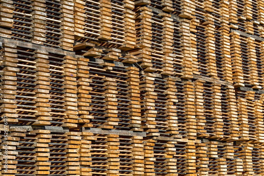 Umea, Sweden Stacked timber and planks in a lumber yard Stock Photo ...