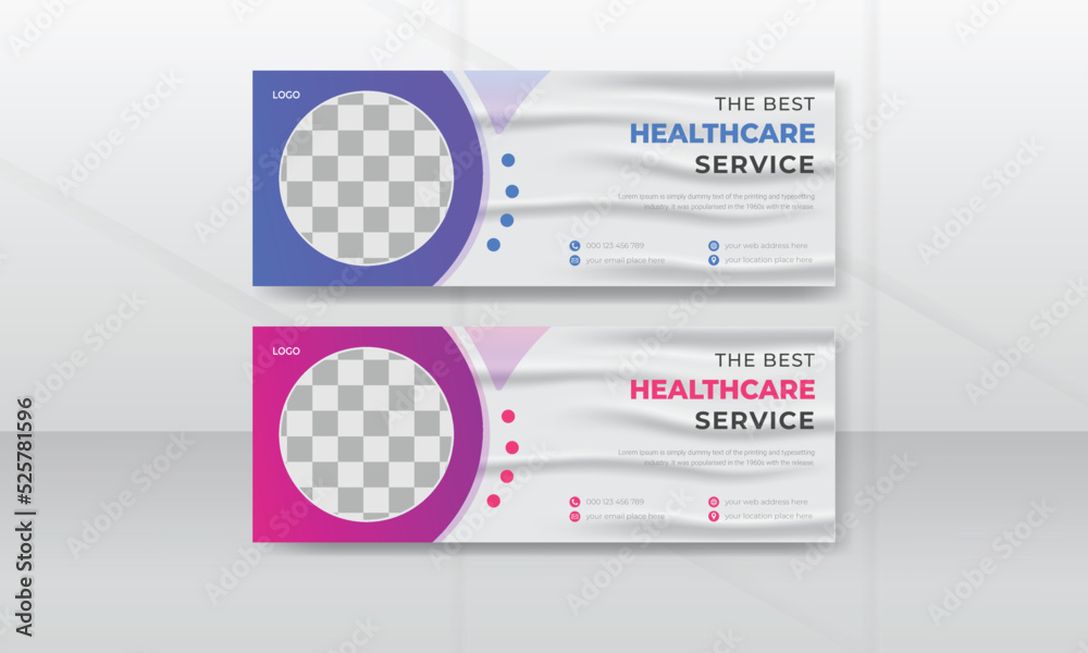 Modern medical healthcare blue color Social Media Facebook Cover Page ...