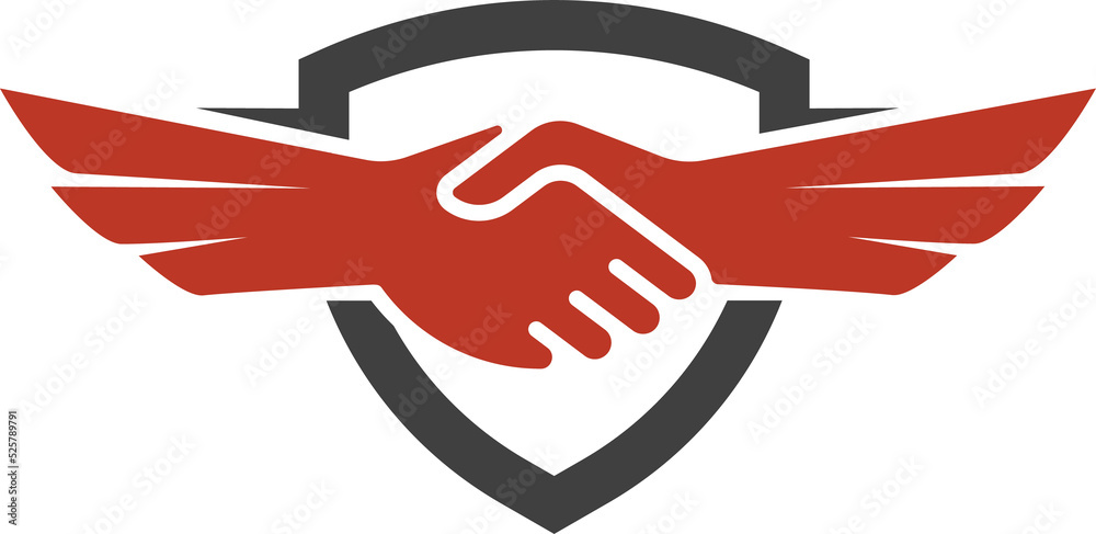 Hand Wing Shield Logo Stock Illustration | Adobe Stock