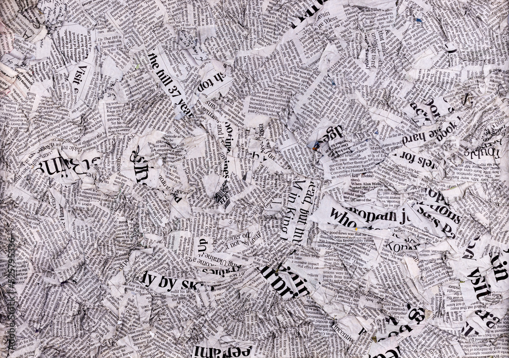 Handmade Newsprint Mixed Media Collage Artistic Abstract Background ...
