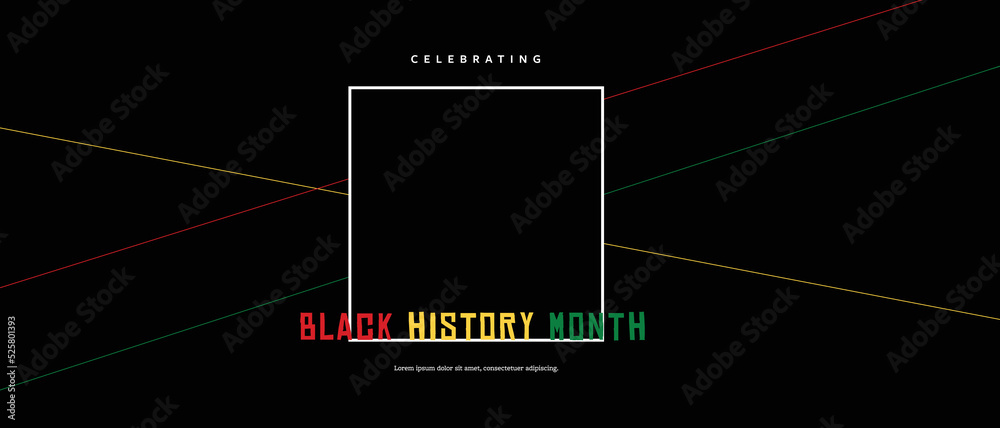 black history month web banner or wallpaper vector illustration ...