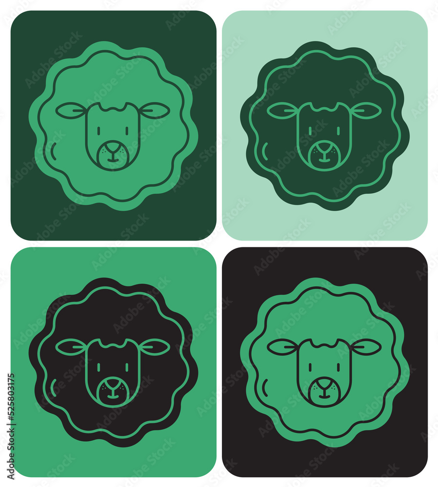 Vektorová grafika „Logo label pour entreprise éco-pâturage, tonte des ...