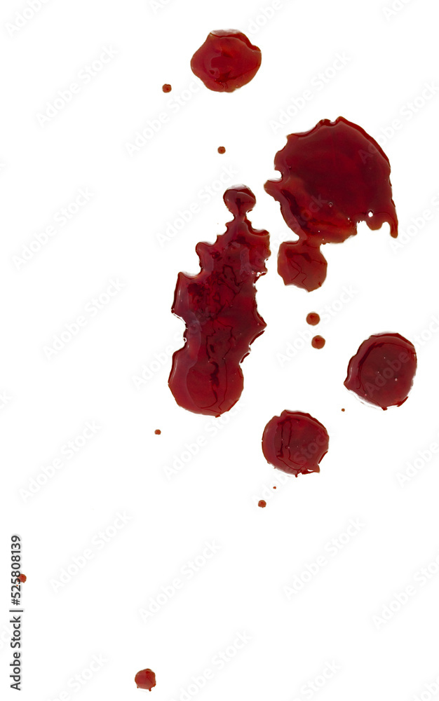 Blood Splatter Smear Stain Overlay Isolated on White Background Stock ...