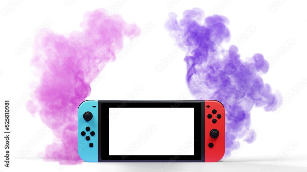 Nintendo Switch, transparent background, PNG file. Portable game ...