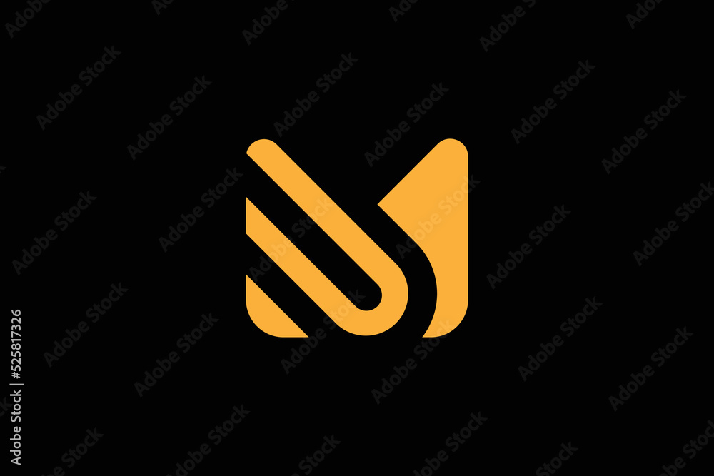 Vetor do Stock: A minimal MU logo. In this icon, the letter UM appears ...