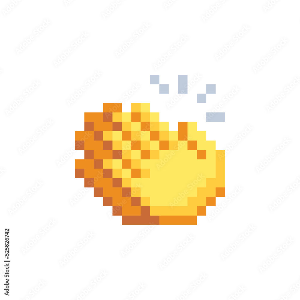 Clapping hands. Pixel art applause icon. Flat style. 8-bit. Isolated ...