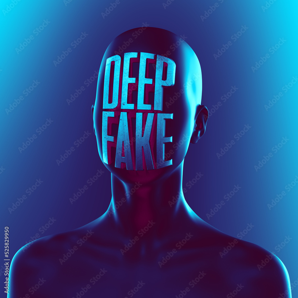 Abstract concept sculpture illustration from 3D rendering of black mat ...