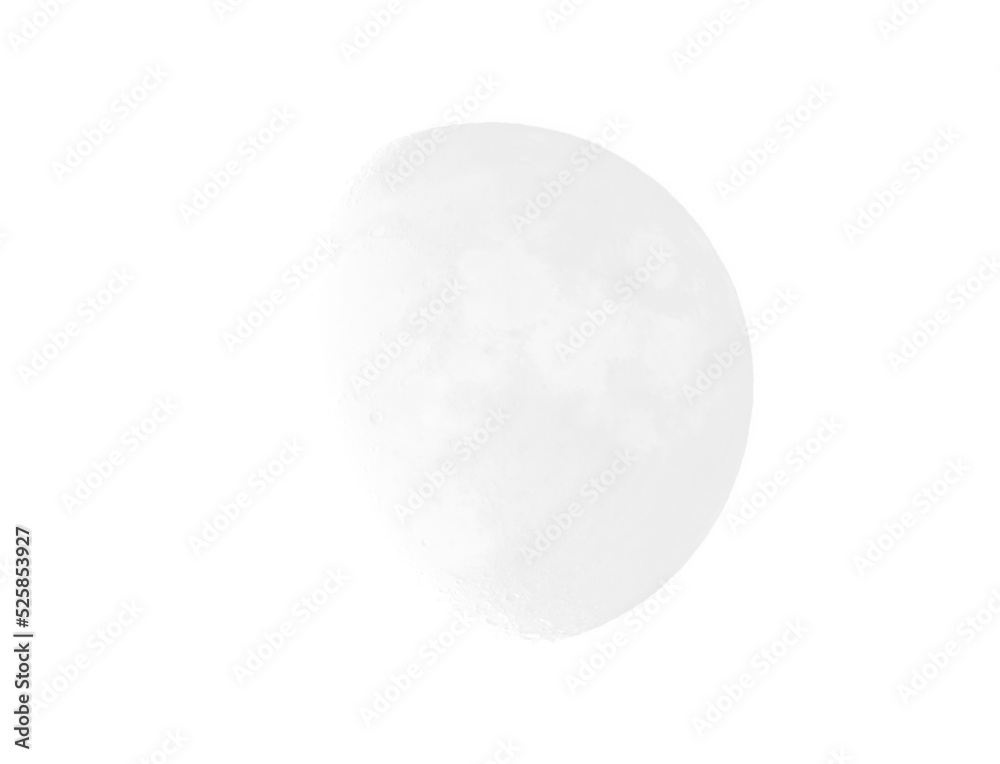 Transparent PNG of Three Quarter Moon. Stock Photo | Adobe Stock
