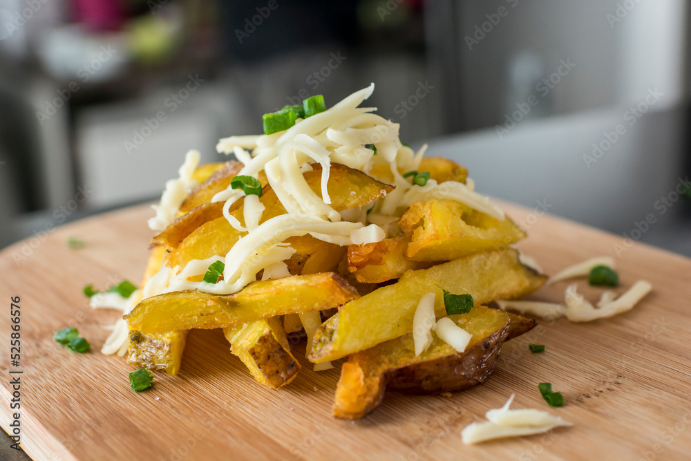 French fries fast food Peruvian snack food restaurant mise en place ...