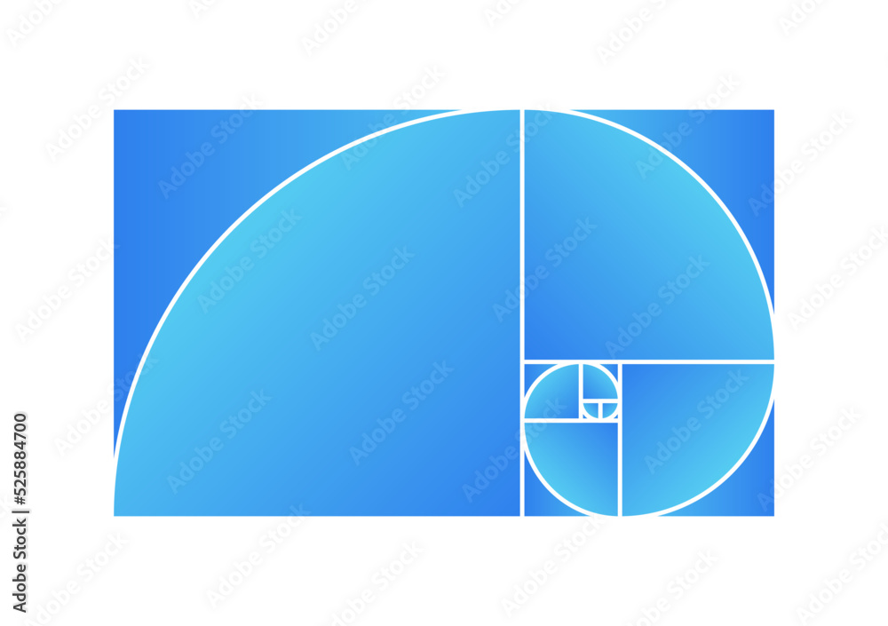 Golden ratio background. The concept of proportions. Golden section ...