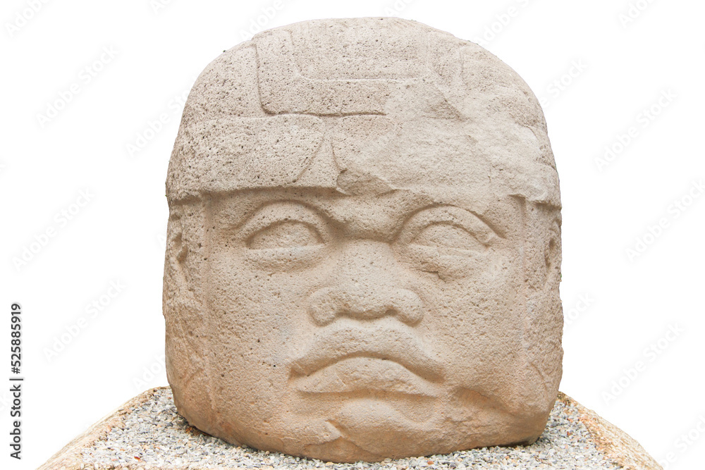 Olmec stone carving Colossal Head in La Venta park, Villahermosa ...