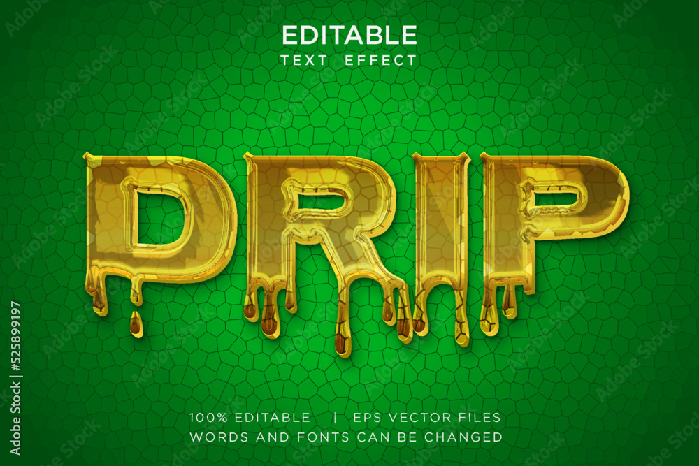 DRIP OIL TEXTURE TEXT EFFECT WITH DRIPPING FONT STYLE Stock Vector ...