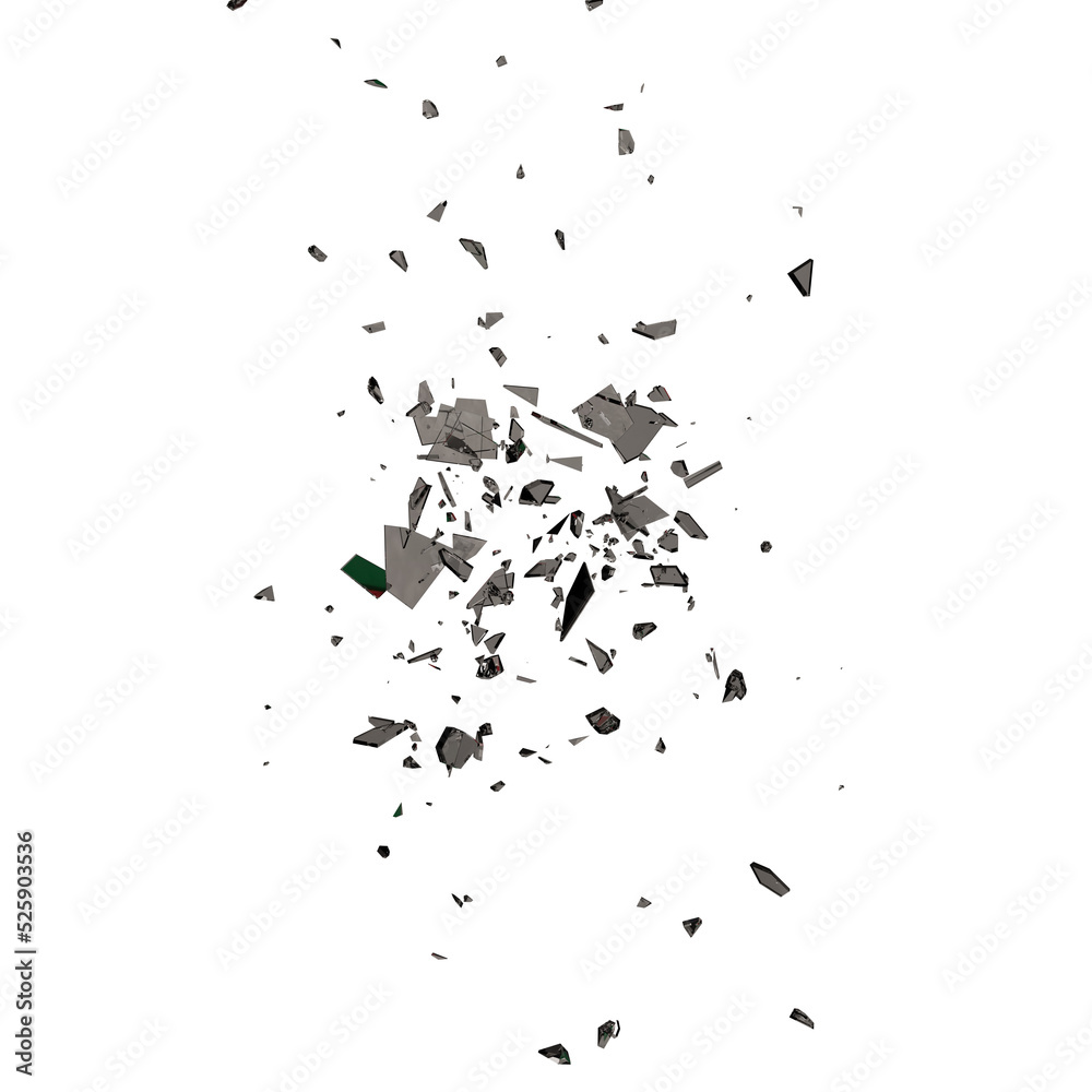 Broken Stone Debris Impact Overlay, Transparent Background PNG Stock ...