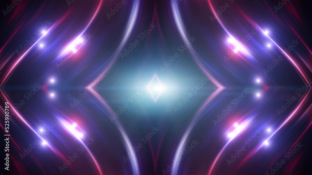 Futuristic lights and lines motion pattern loop animation background ...