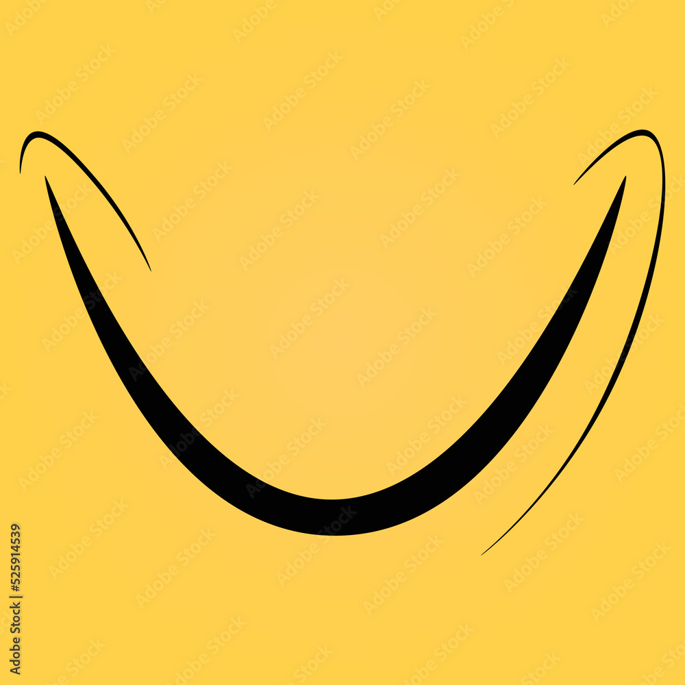 icon Smile logo in yellow background vector flat illustration Stock ...
