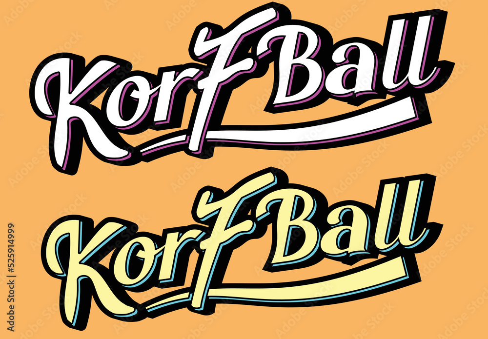 korfball retro font,korfball word.Korfball logo icon vector ...