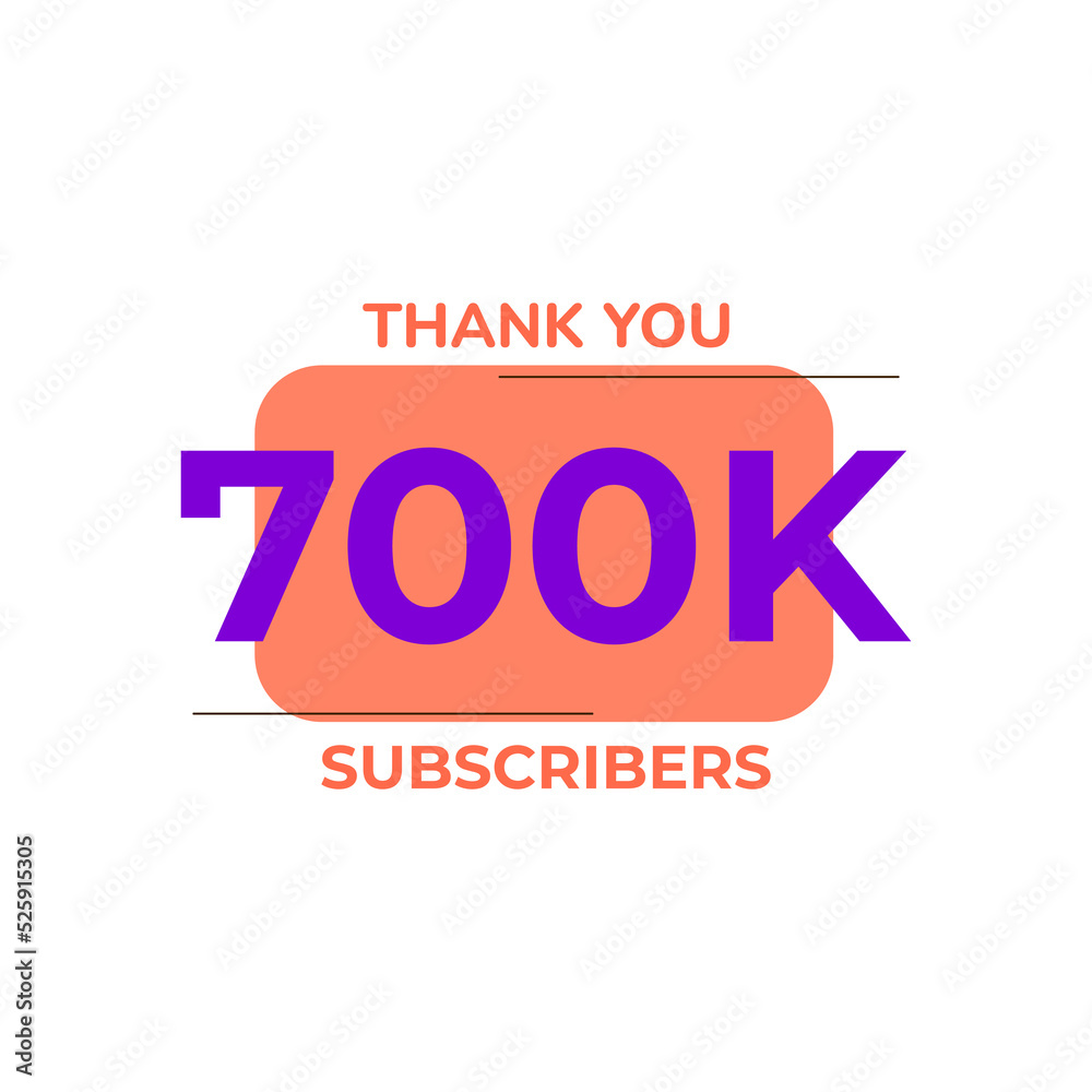 THANK YOU 700K FOLLOWERS CELEBRATION TEMPLATE DESIGN VECTOR GOOD FOR ...