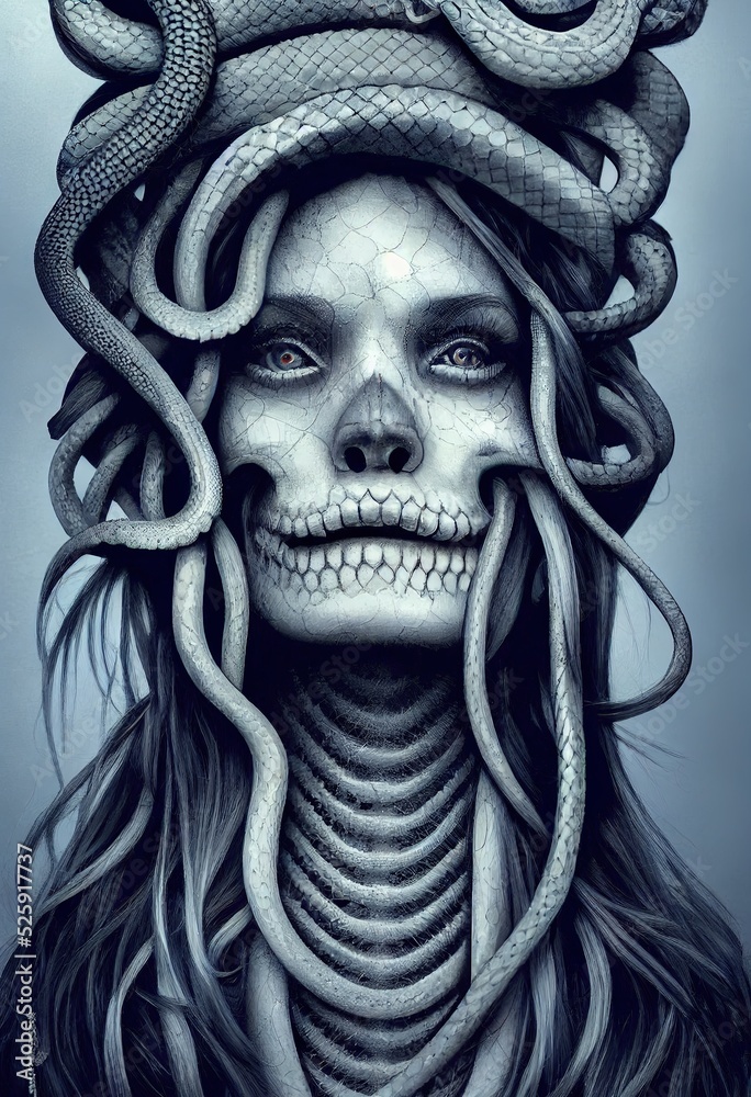 Gothic dystopian horror scene with a gothic fictional woman. Artistic ...
