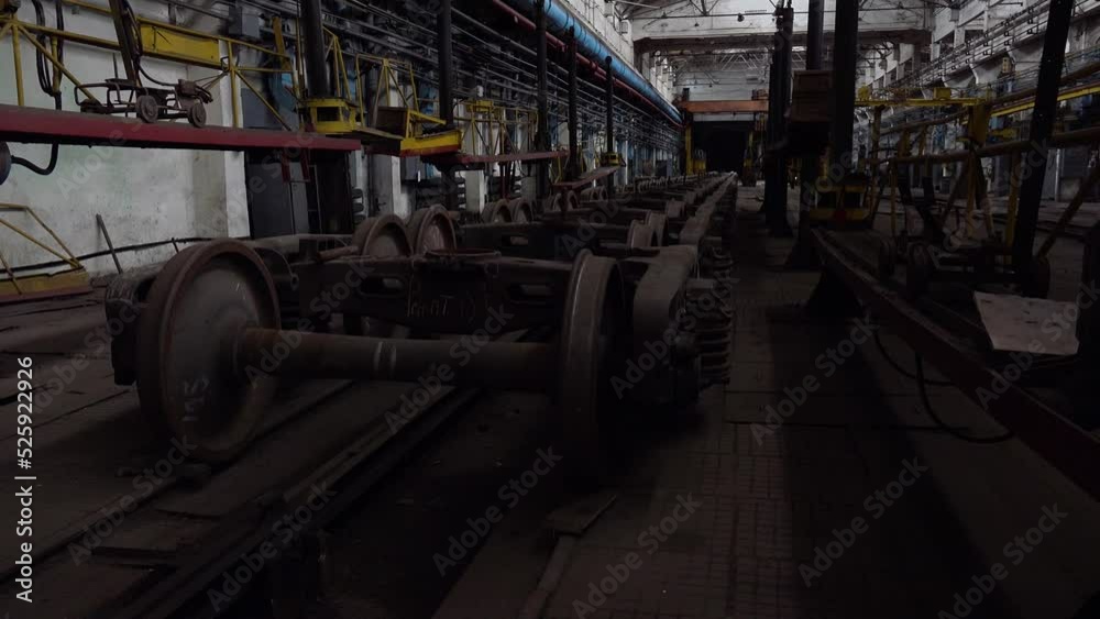 Video „2022 - the interior of a railway maintenance facility where ...