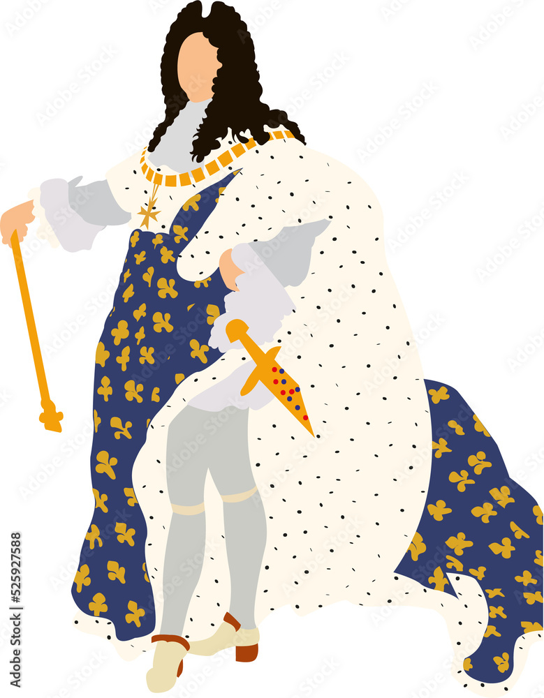 Louis XIV in coronation costume 1638-1715, based on Hyacinthe Rigaud's ...