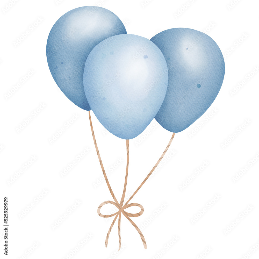 Blue balloons Party Stock Illustration | Adobe Stock