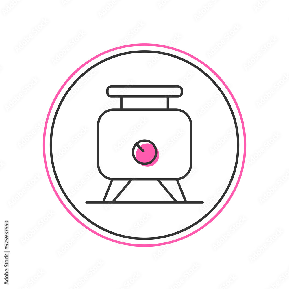 Filled outline Metal tank with grape juice as alcoholic fermentation ...