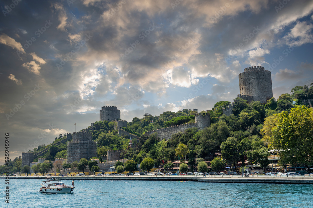 Ottoman period historical Anatolian Rumeli castle ( Rumeli Hisarı ...