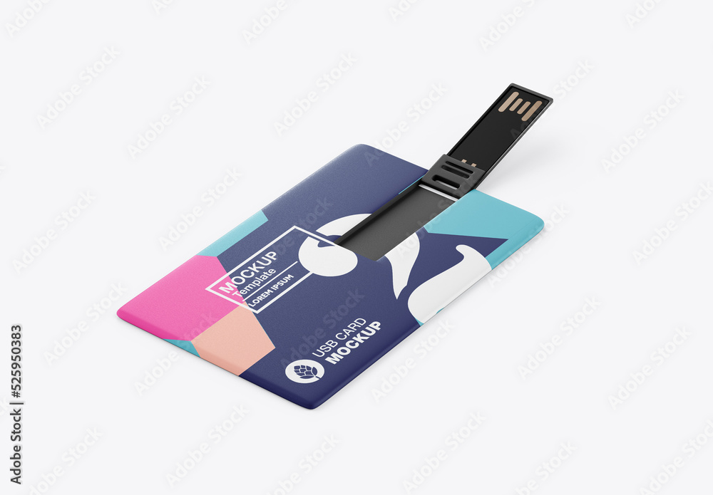 Flash Drive Card Mockup Stock Template | Adobe Stock