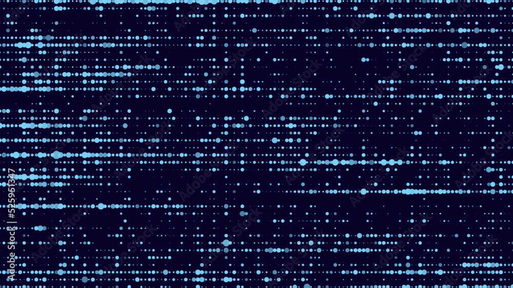 Digital vector blue matrix. Futuristic dots background. Cyber texture ...