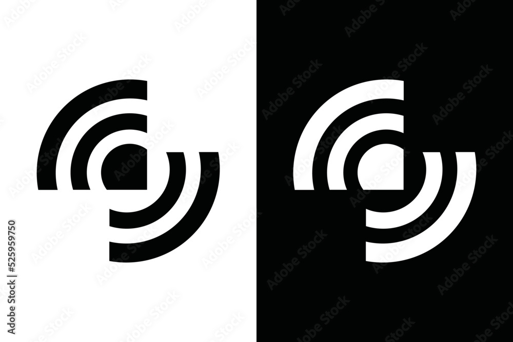 Signal vector concept black and white. Very suitable for symbol, logo ...