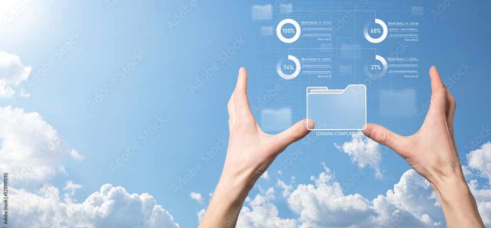 Business developer hand using board framework on virtual modern ...