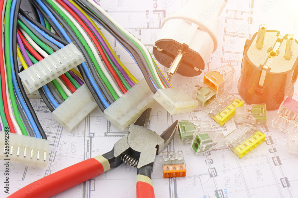 Electrical tools and materials for the installation of an electrical ...