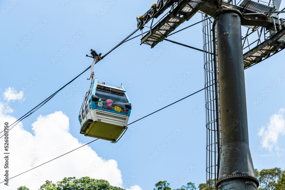 Taipei, Taiwan-July 5, 2020: Maokong Gondola Cable car moving across ...