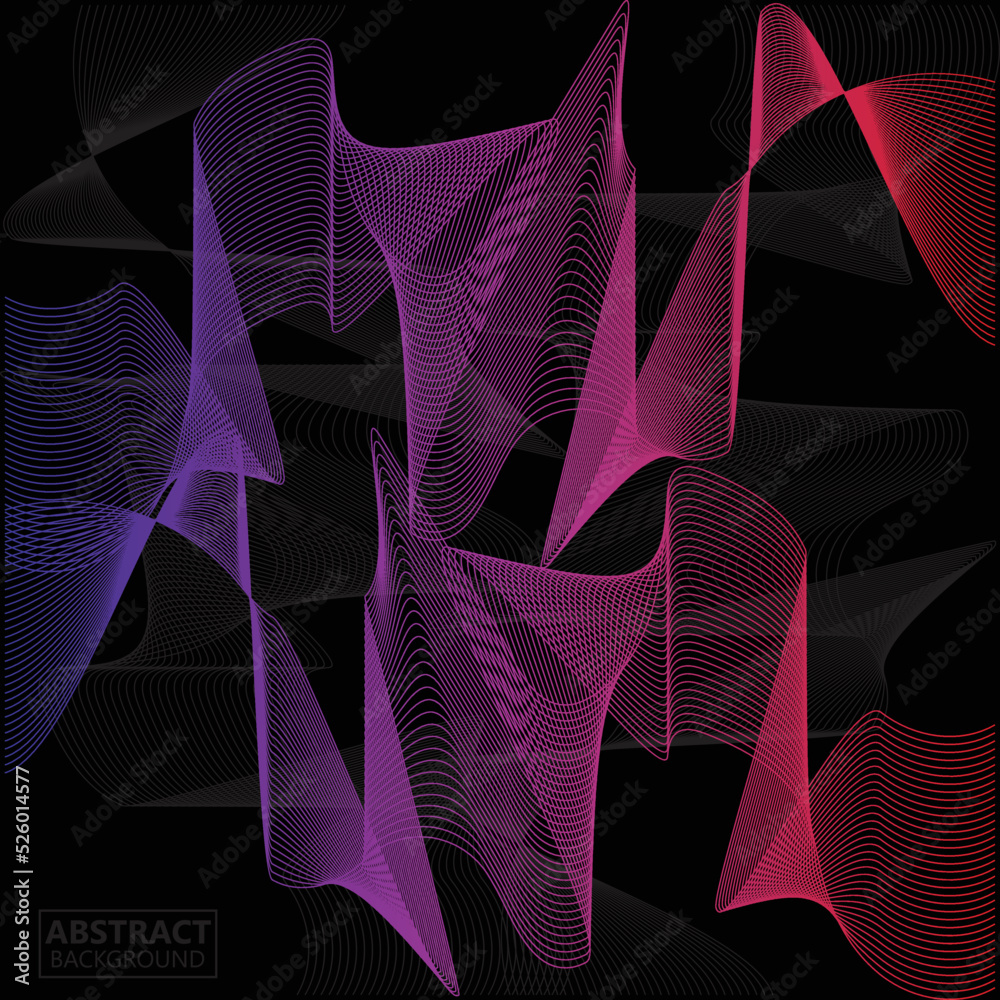 Sound Wave Background Design, Ultrasonic Gradient Wallpaper ...