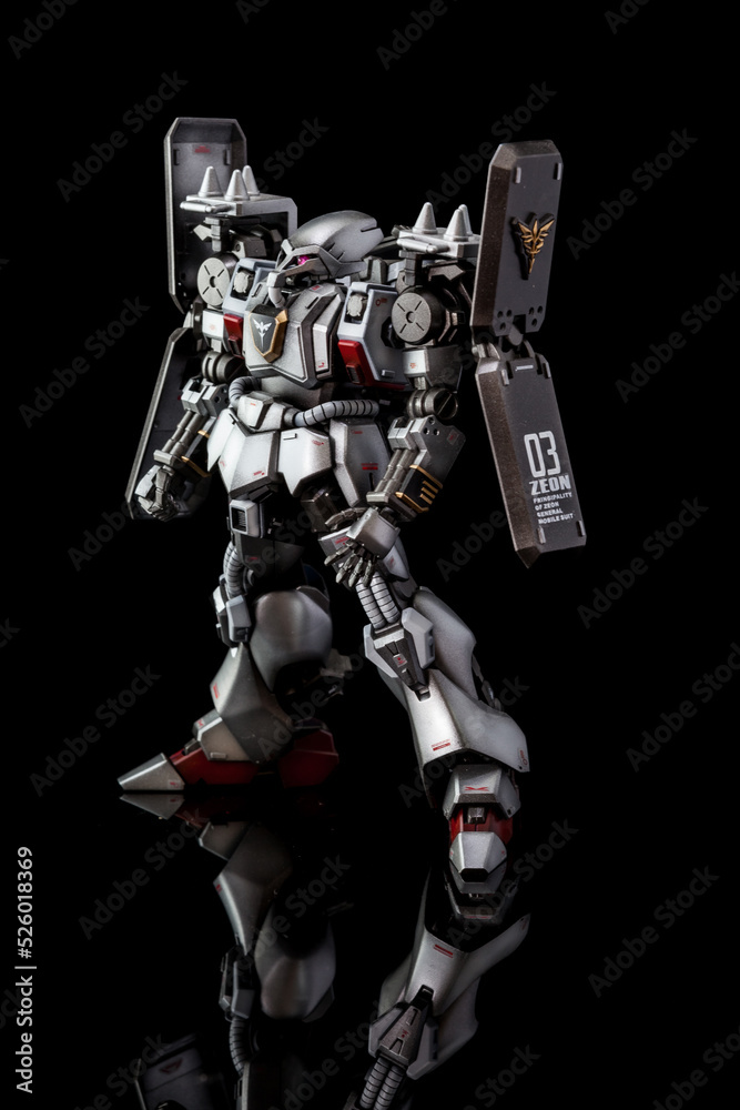 plastic model of gundam from the gundam series of animated tv shows ...