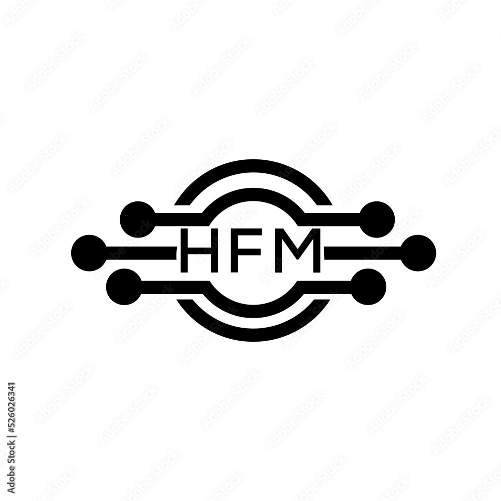 HFM letter logo. HFM best white background vector image. HFM Monogram ...