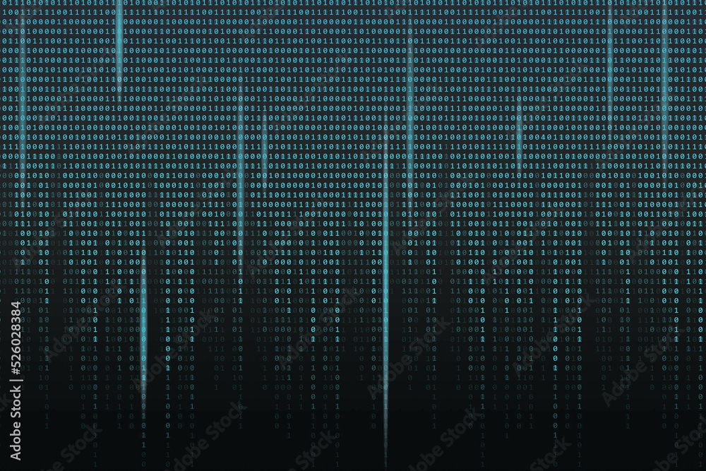Binary code abstract technology. Wallpaper of binay data falling from ...