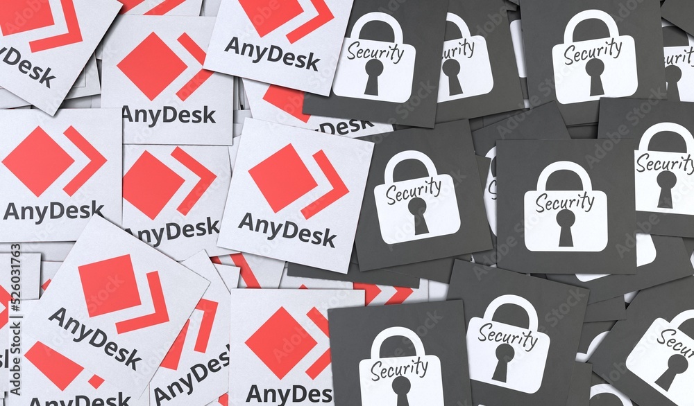 anydesk security - social media backgorund Stock Photo | Adobe Stock