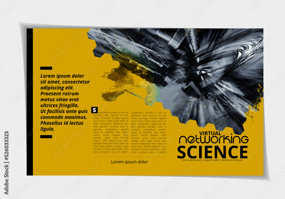 Elegant layout for business presentation with technology and science ...