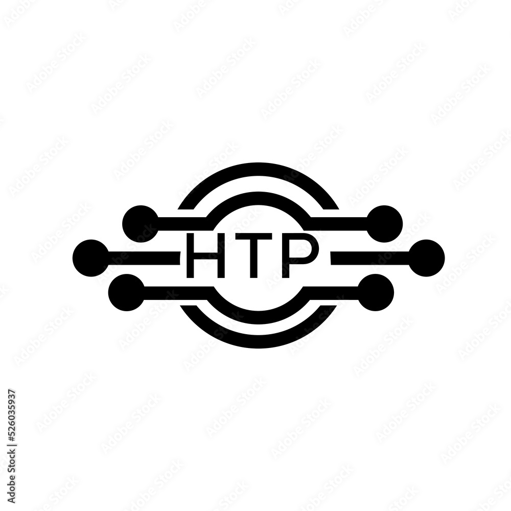 HTP letter logo. HTP best white background vector image. HTP Monogram ...