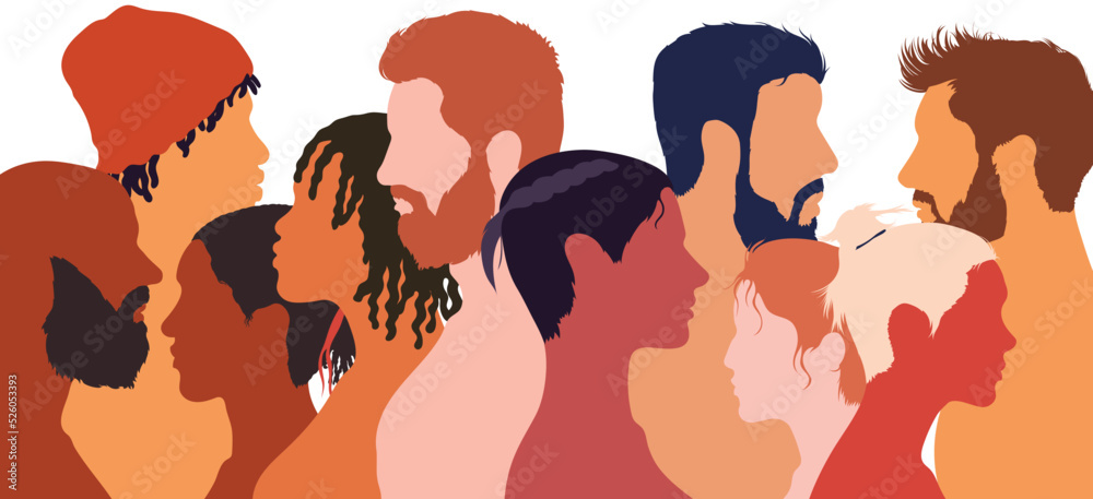 Vector illustration of diversity multi-ethnic and multiracial people ...