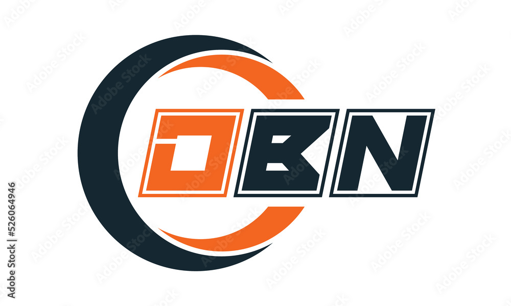 DBN three-letter circle logo design. custom font logo vector template ...