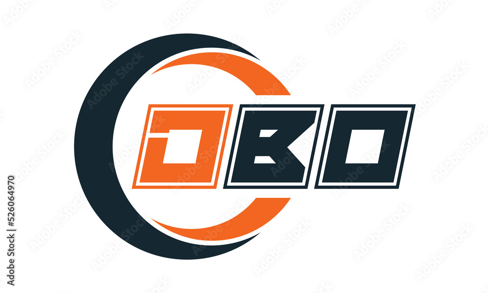 DBO three-letter circle logo design. custom font logo vector template ...
