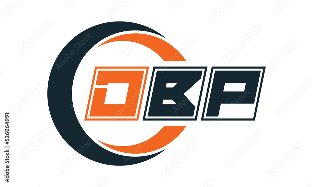 DBP three-letter circle logo design. custom font logo vector template ...