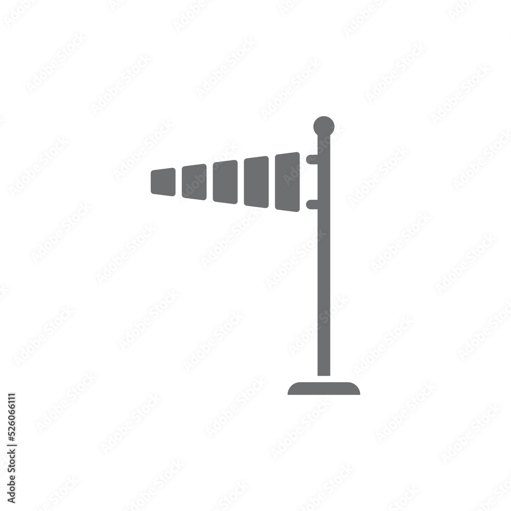 eps10 grey vector windsock icon isolated on white background. windsock ...