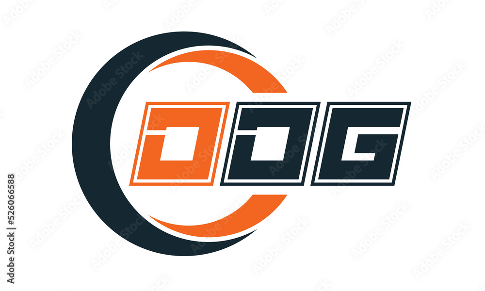 DDG three-letter circle logo design. custom font logo vector template ...