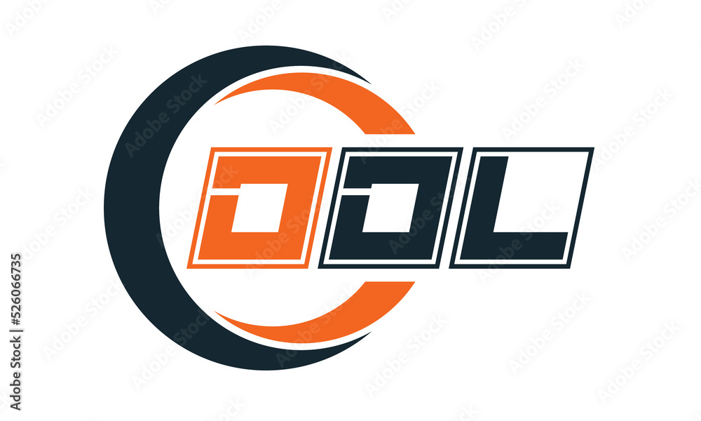 DDL three-letter circle logo design. custom font logo vector template ...