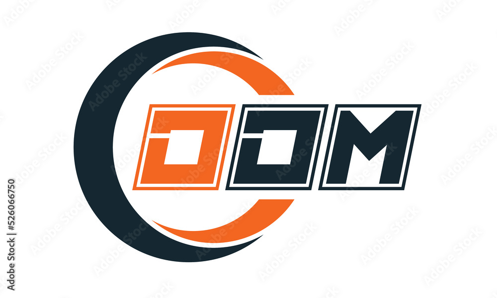 DDM three-letter circle logo design. custom font logo vector template ...