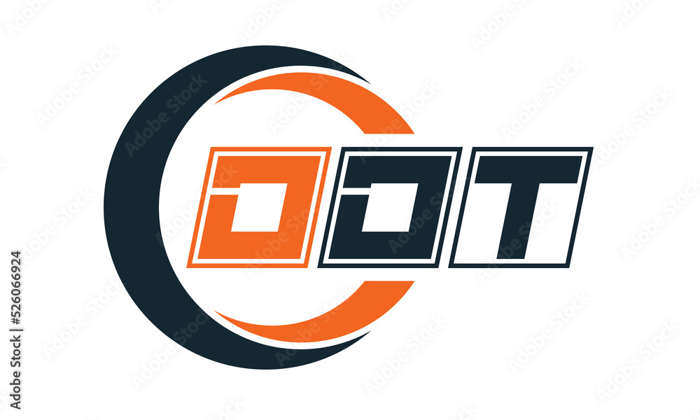 DDT three-letter circle logo design. custom font logo vector template ...